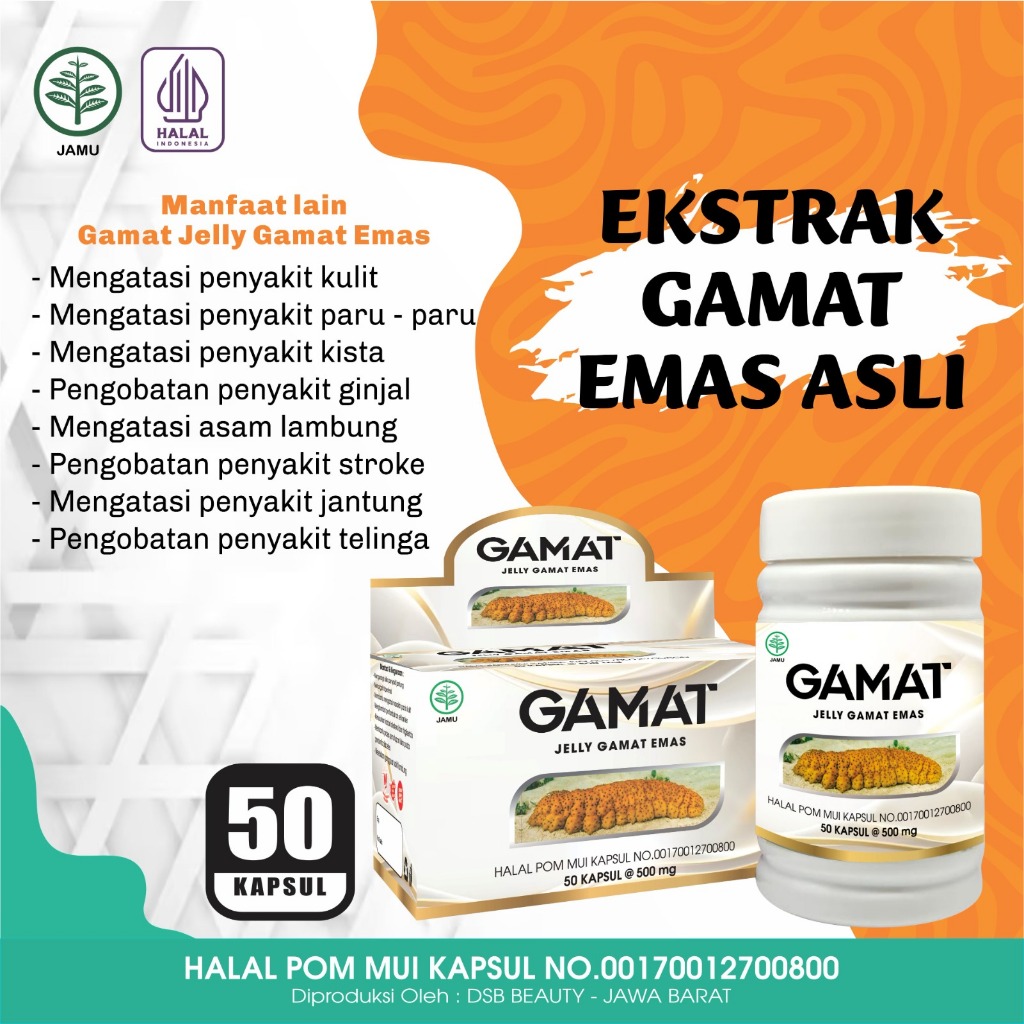 Jual Kapsul Ekstrak Gamat Emas 99 Asli Isi 50 Kapsul | Membantu Masalah ...