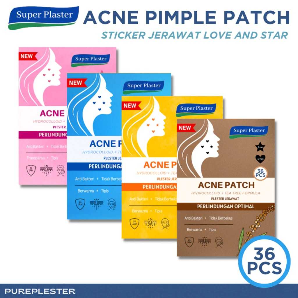 Jual ACNE PATCH COLORFUL - 36 Patches Pink Yellow Blue Black Patch ...