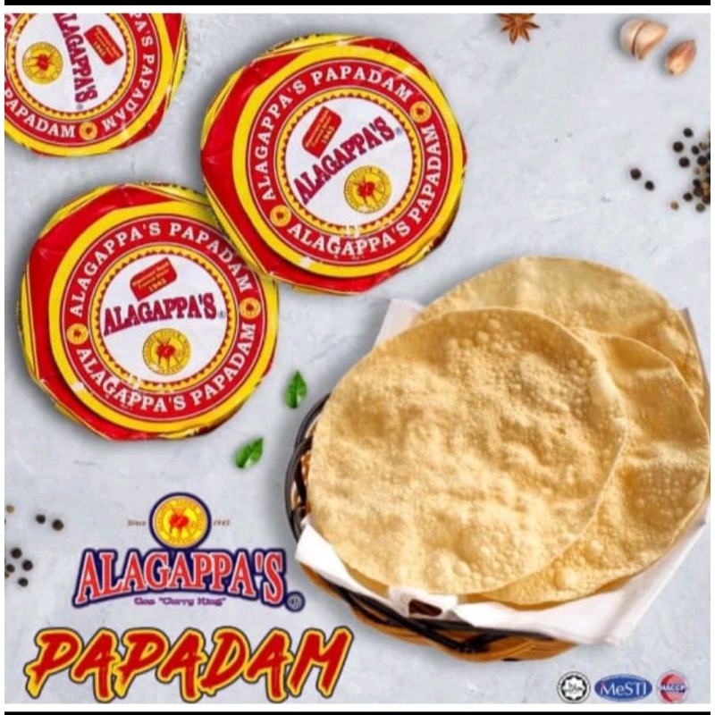 Jual Papadam Alagappa's Papad 100g/ Kerupuk India Gurih asin dan renyah ...