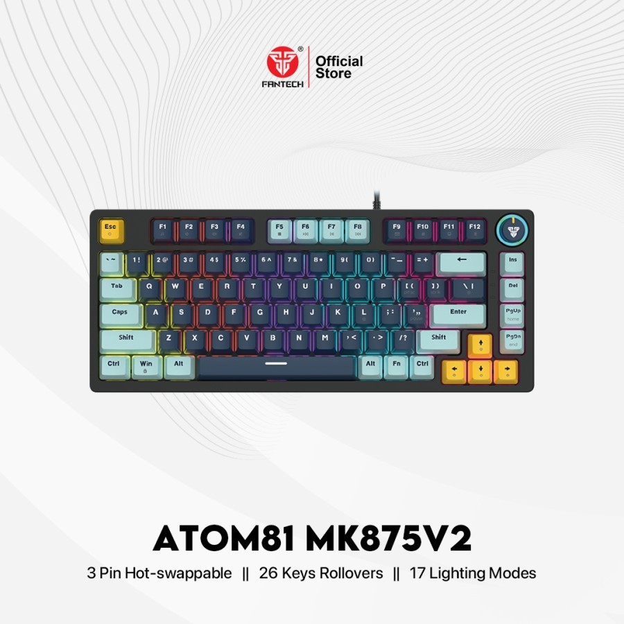 Jual Fantech ATOM MIZU SERIES Keyboard Mechanical Gaming ATOM 63 81 96 Hotswappable 3 Pin ...