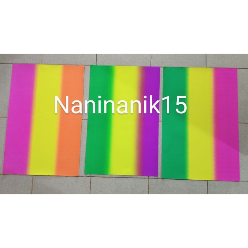 Jual Kertas Gradasi / kertas Asturo 3warna / kertas pelangi | Shopee ...