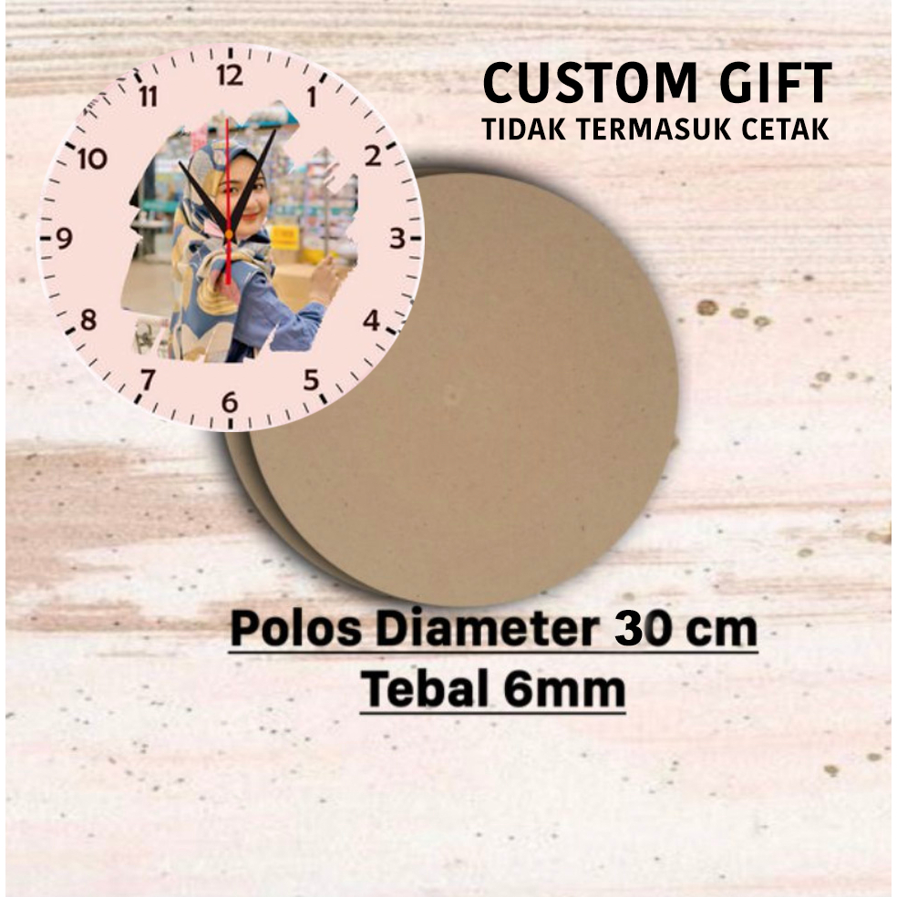 Jual Kayu MDF kotak dan bulat untuk jam Aneka Ukuran custom kado foto jam | Shopee Indonesia