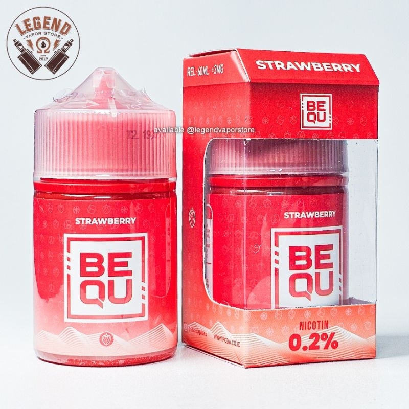 Jual FREEBASE - LIQUID BEQU Strawberry 60ML 3MG AUTHENTIC | Shopee ...
