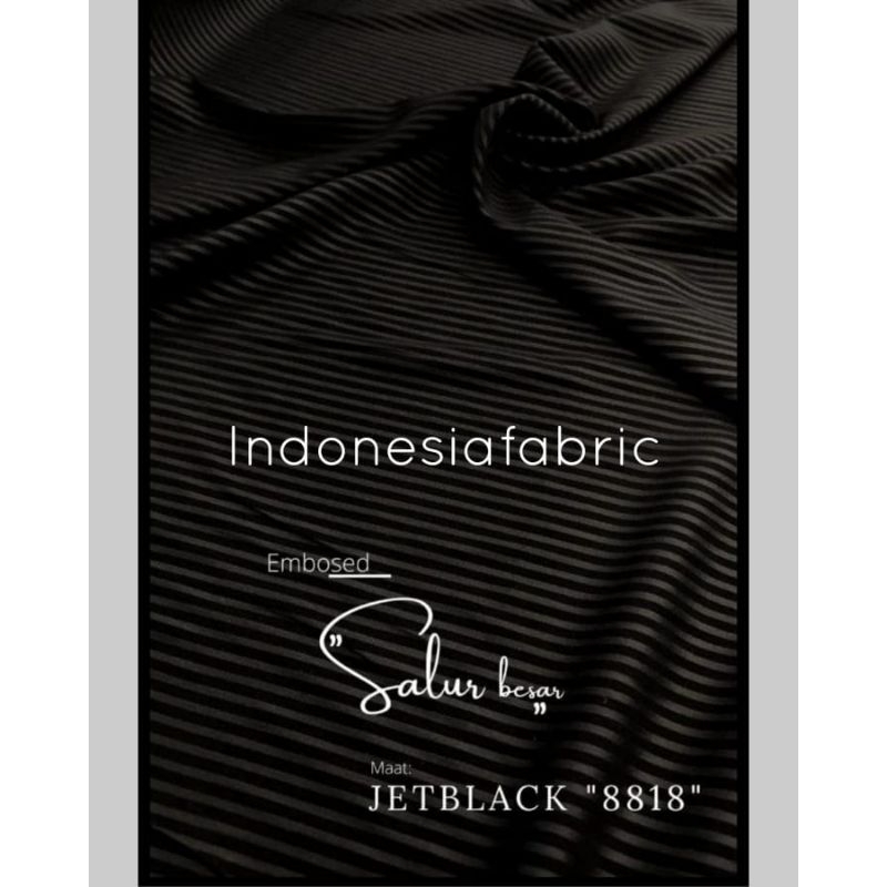 Jual 0.5 meter Kain wolfis Jetblack emboss embos woolpeach jet black ...