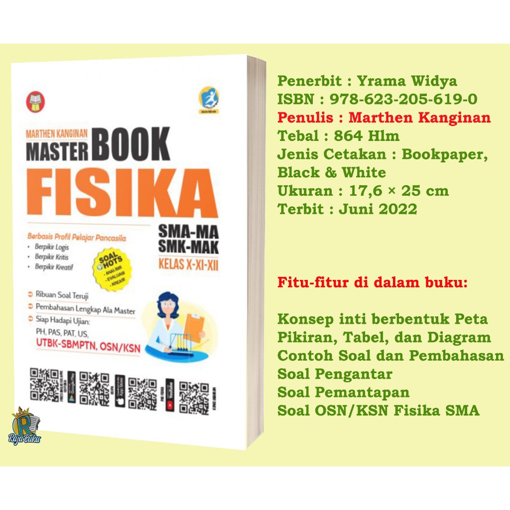 Jual BUKU MASTER BOOK FISIKA SMA-MA/SMK-MAK KELAS X-XI-XII | Shopee Indonesia