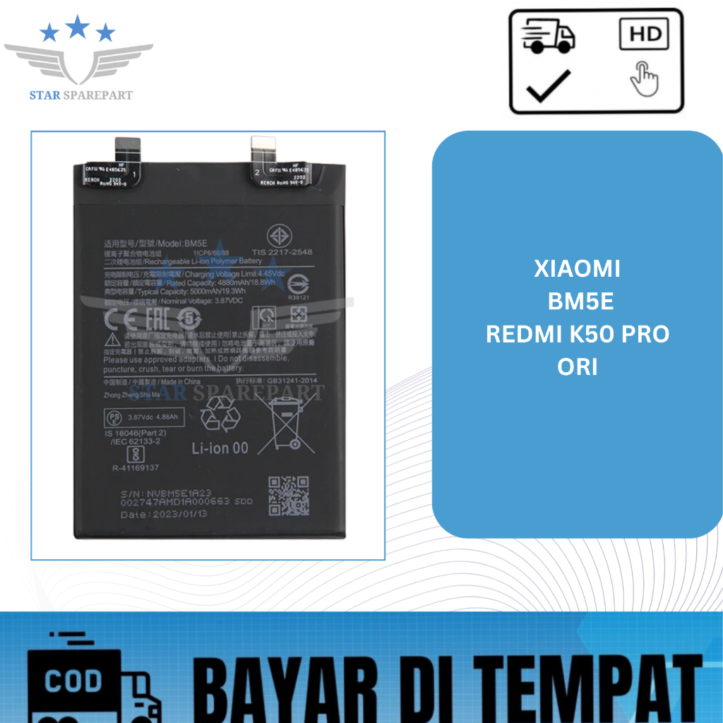 Jual BATERAI XIAOMI BM5E / REDMI K50 PRO | Shopee Indonesia