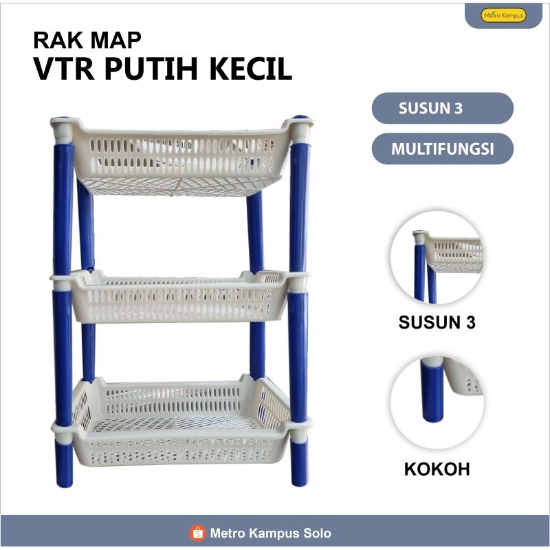 Jual Rak map VTR PUTIH KECIL / Rak serbaguna / Rak Bumbu / Rak Plastik ...
