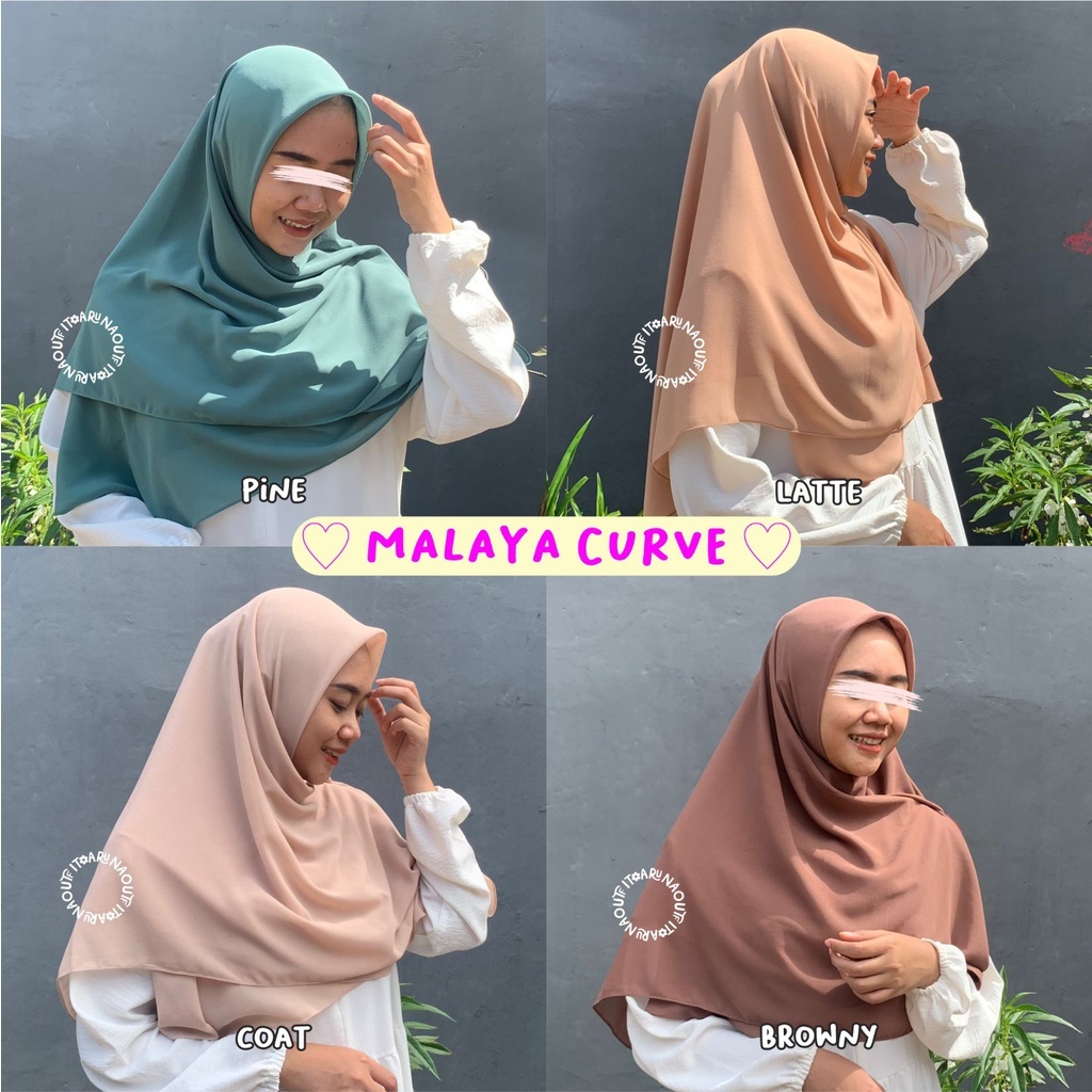 Jual ArunaOutfit - 110k Get 3 Malaya Curve (hijab segiempat oval syar'i) size 130*130cm | Shopee ...