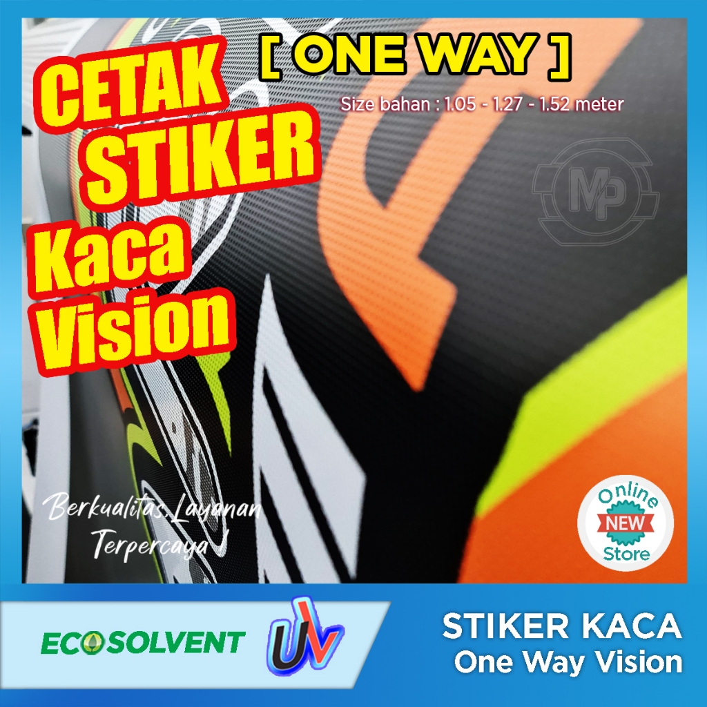 Jual Cetak/Print Stiker One Way Vision untuk Kaca Toko , Rumah atau ...