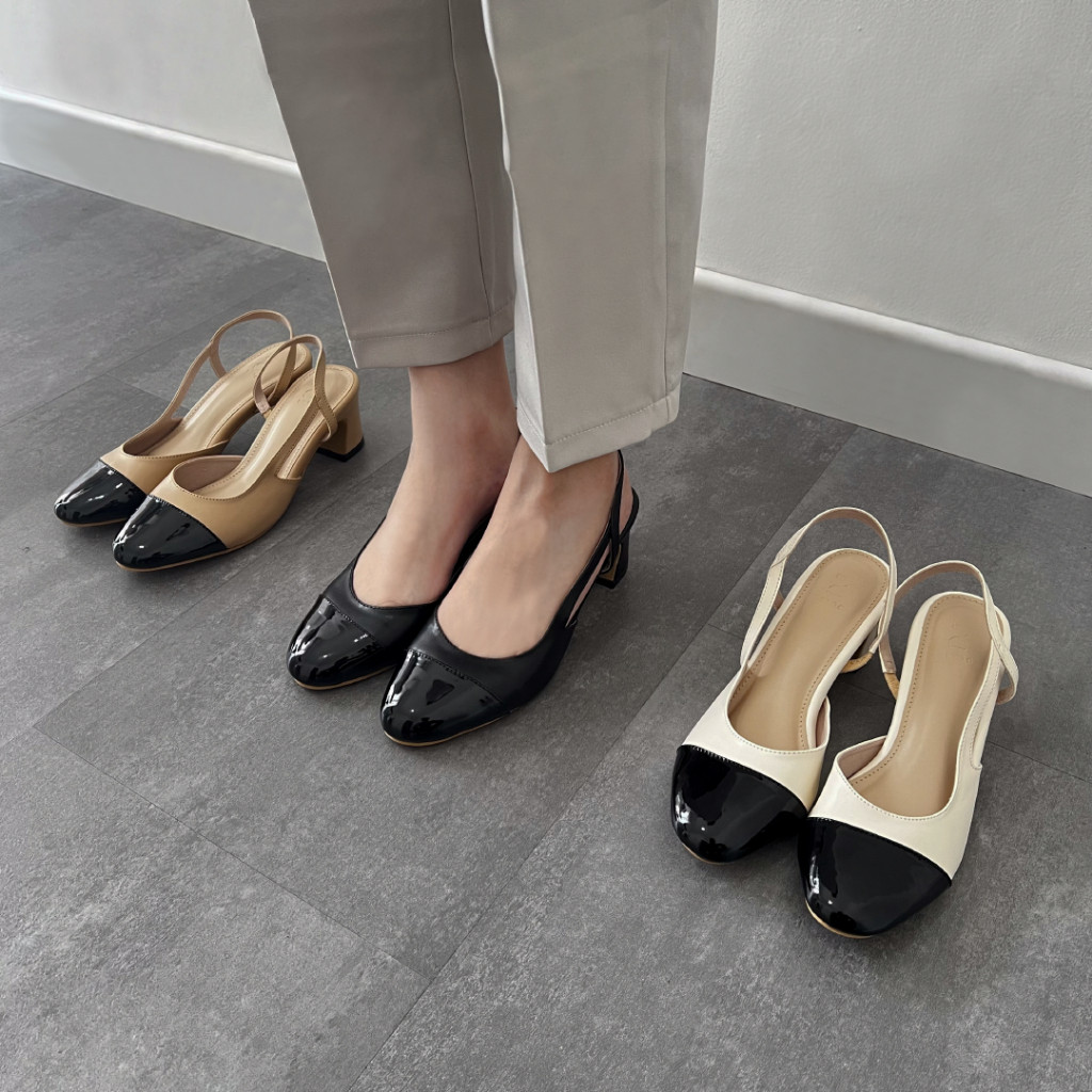 Jual Sepatu Heels Kerja Wanita 5 cm Hak Tahu Block Heels Casual MONICA ...