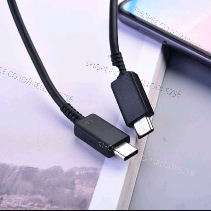 Jual kabel data samsung 5A type c to type c superfast charging original ...