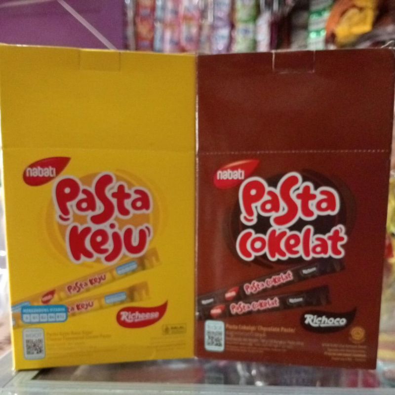 Jual NABATI PASTA STIK KEJU DAN COKLAT richies 180g(30stik@6g) | Shopee ...