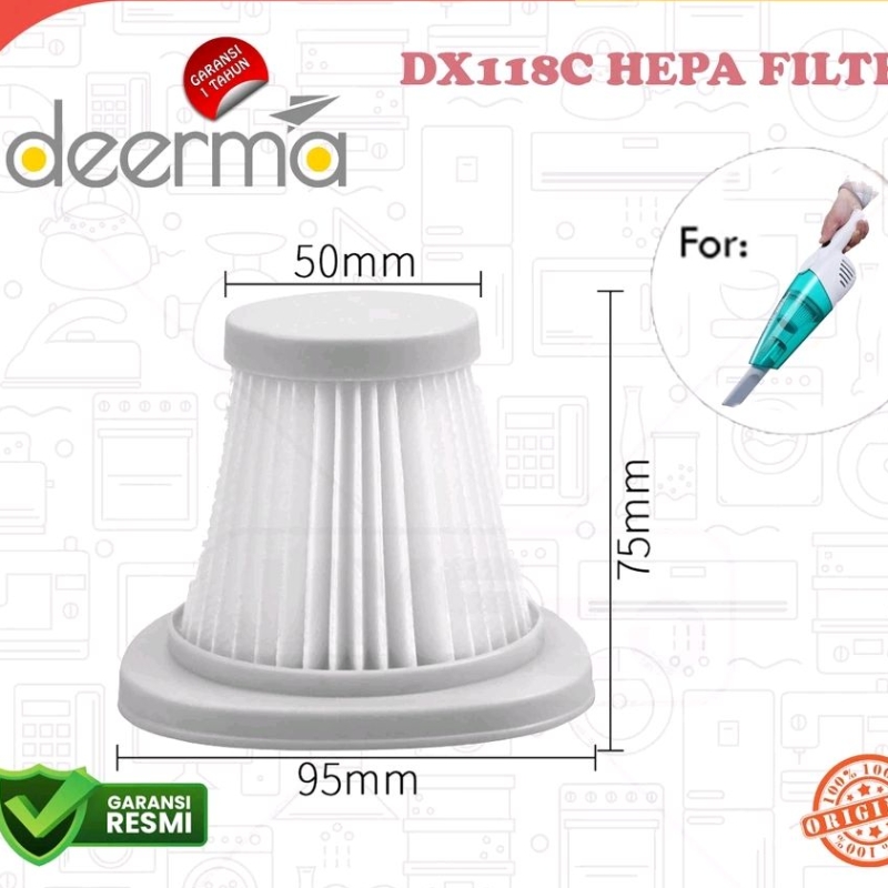 Jual Deerma Hepa Filter Vacuum Cleaner DX118C DX128C | Shopee Indonesia