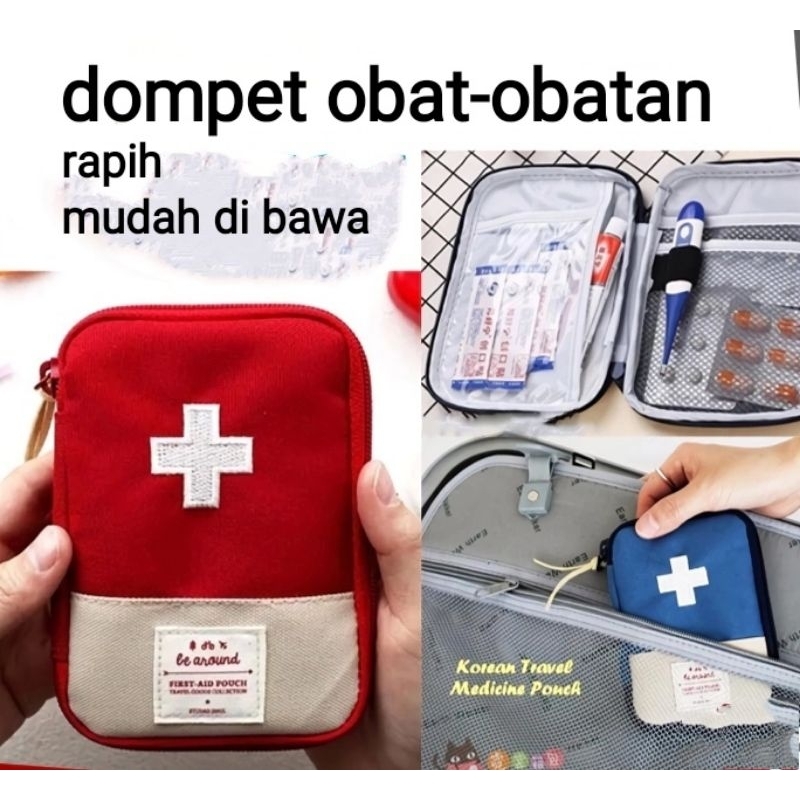 Jual Tas Obat Dompet Obat Medicine Pouch Korean Travel Organizer / Tempat Penyimpanan Obat / Tas ...