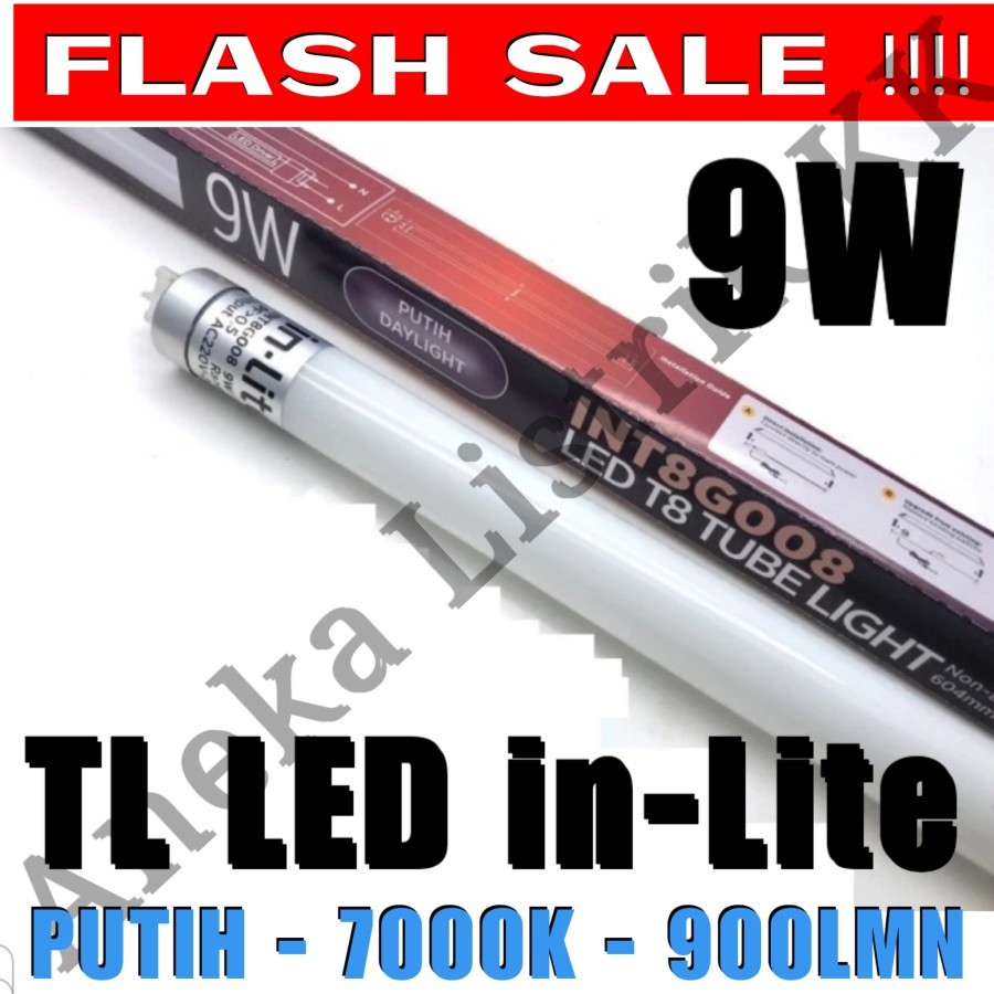 Jual INLITE LAMPU TL LED 9W PUTIH 60CM NEON T8 9 W WATT IN LITE INT8G008 | Shopee Indonesia