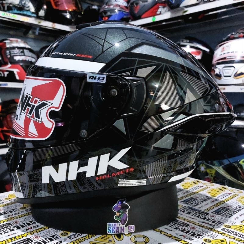 Jual HELM NHK MARK 1 TRIANGLE SINGLE VISOR ALL WARNA FULL FACE ORIGINAL ...