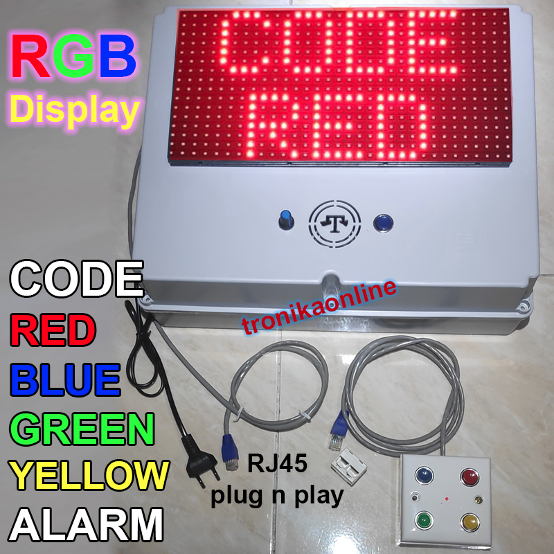 Jual CODE RED CODE BLUE CODE GREEN CODE YELLOW ALARM Display RGB UTP ...