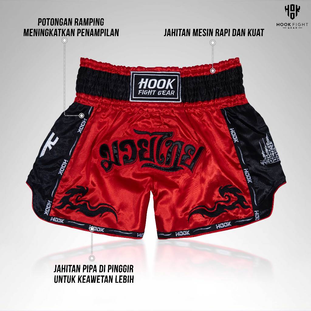 Jual Celana Muaythai Hook Metro, Muay Thai Shorts, Celana Muay Thai ...