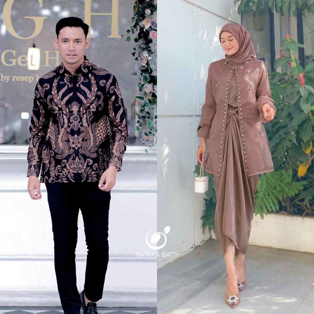 Jual NAYAKA BATIK - Couple One Set Organza Amara Batik Couple One Set ...