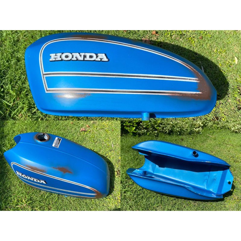 Jual TANGKI BENSIN TENGKI CB GALVANIS WARNA BIRU MOTIF GARIS CAT BLADUS ...