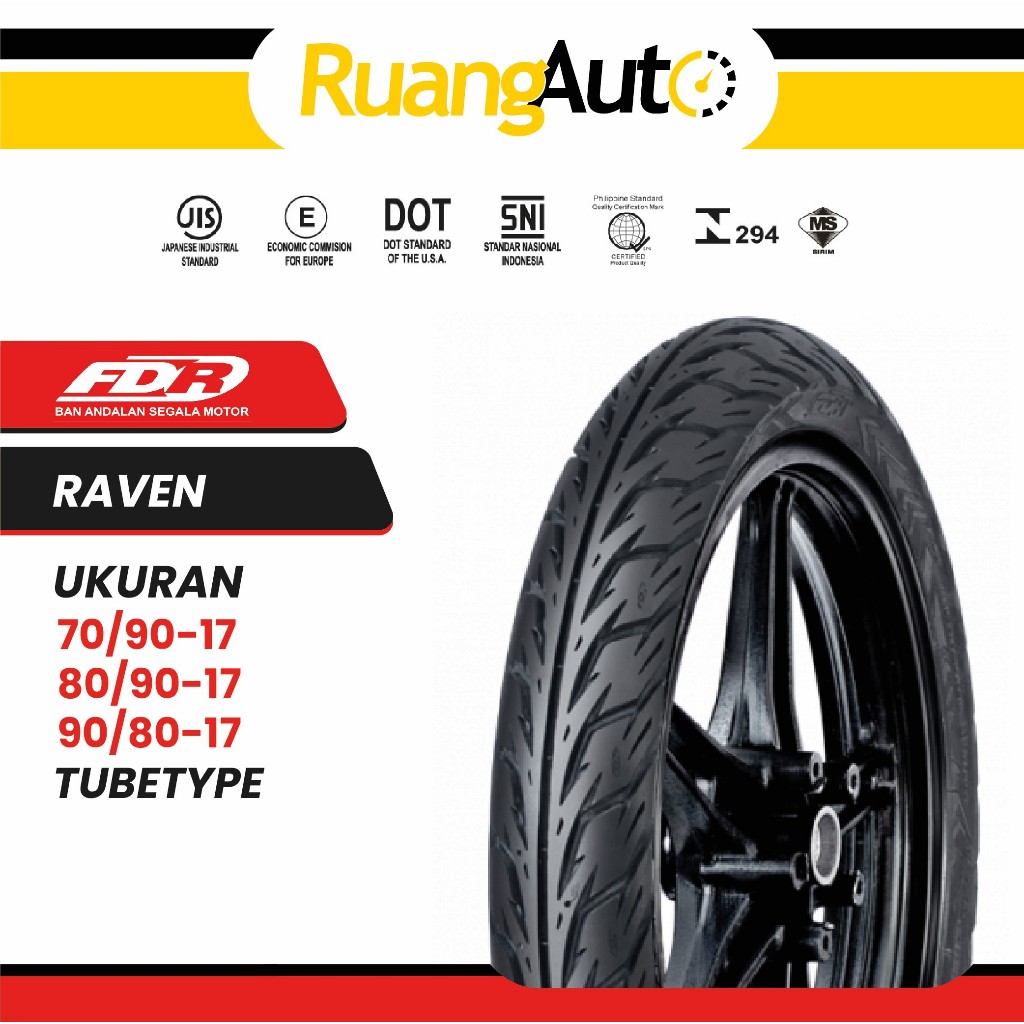 Jual Ban Motor FDR Raven Ukuran 70/90 80/90 90/80 - Ring 17 (Tubetype ...