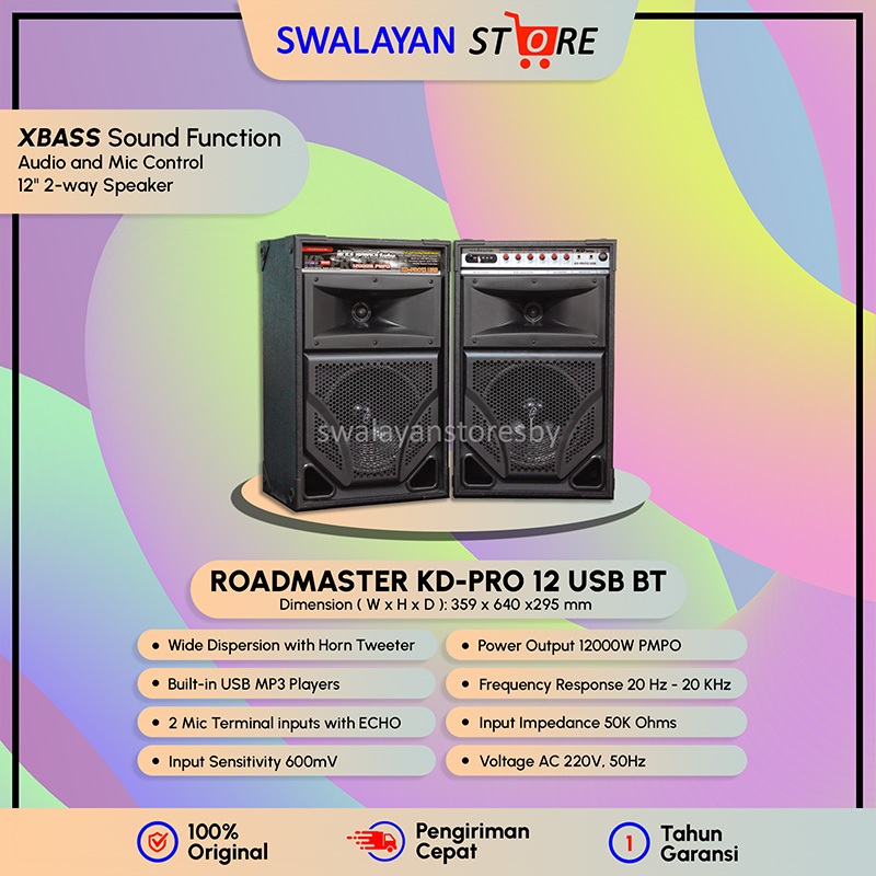 Jual KHUSUS INSTANT!! SPEAKER ACTIVE ROADMASTER KD PRO 12 BLUETOOTH ...