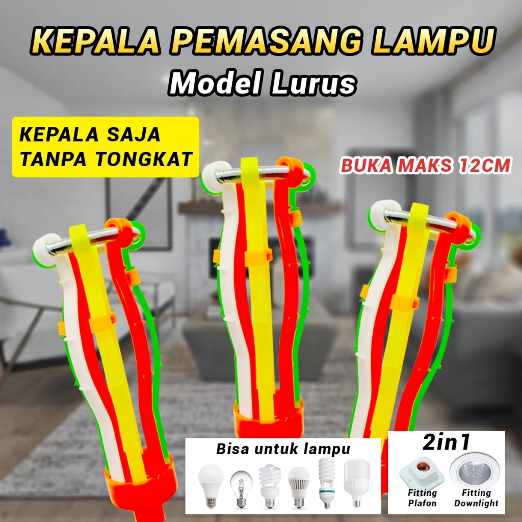Jual Tongkat Stick Pengganti Pemasang Bohlam Lampu Downlight 2in1 ...