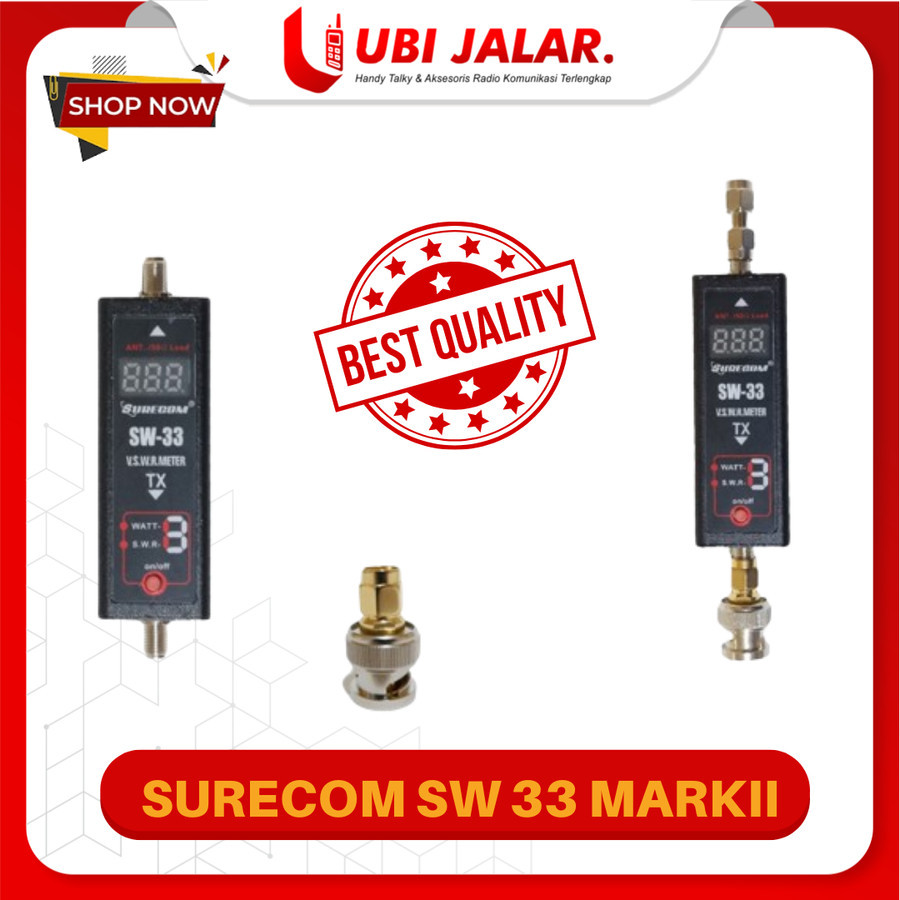 Jual Surecom SW-33 Markiii 125-525MHZ Mini Digital VHF/UHF Power & SWR ...