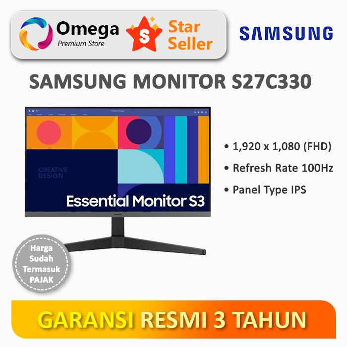 Jual Monitor Samsung S27C330 27" IPS FHD 100Hz HDMI DP FreeSync S33GC ...