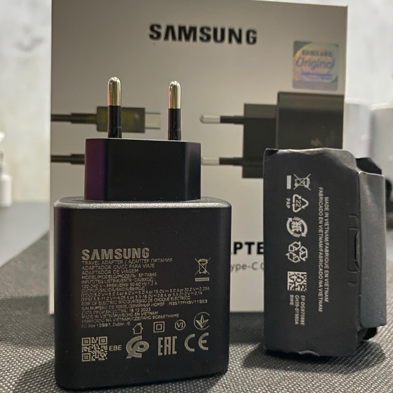 Jual charger samsung 45w type c fast charging original 100% | Shopee ...