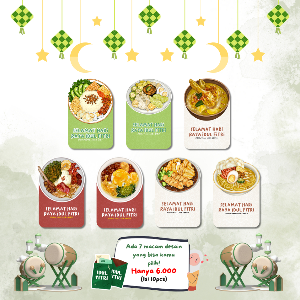 Jual [Isi 20pcs] Amplop Lebaran Murah Amplop Idul Fitri Lucu 6x9cm Isi ...