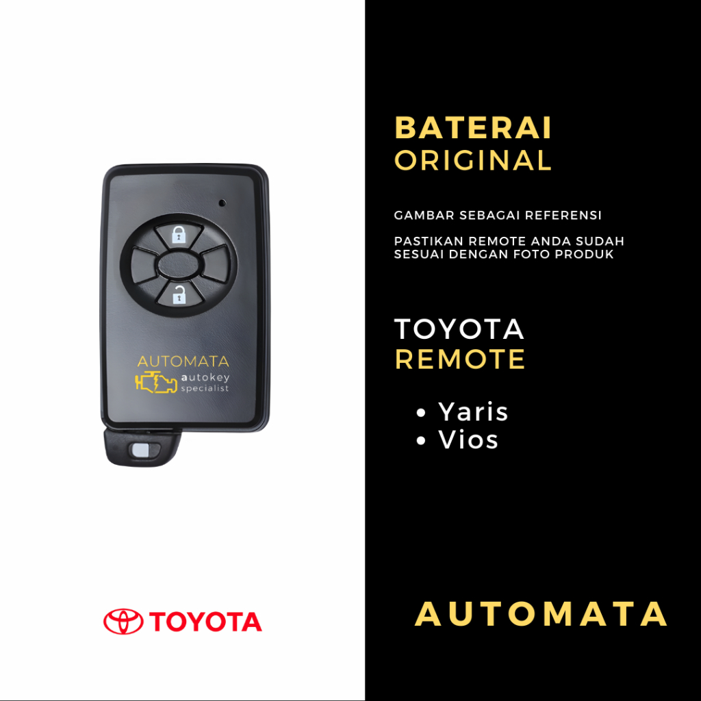 Jual Baterai Remote Toyota Vios Gen 2 Original Panasonic | Shopee Indonesia
