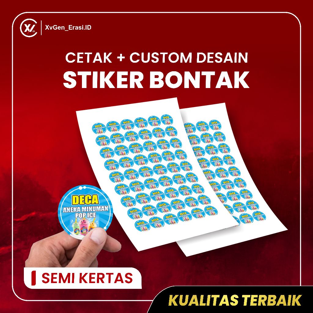 Jual STIKER BONTAK ( Semi KERTAS ) + CUSTOM DESAIN | Shopee Indonesia