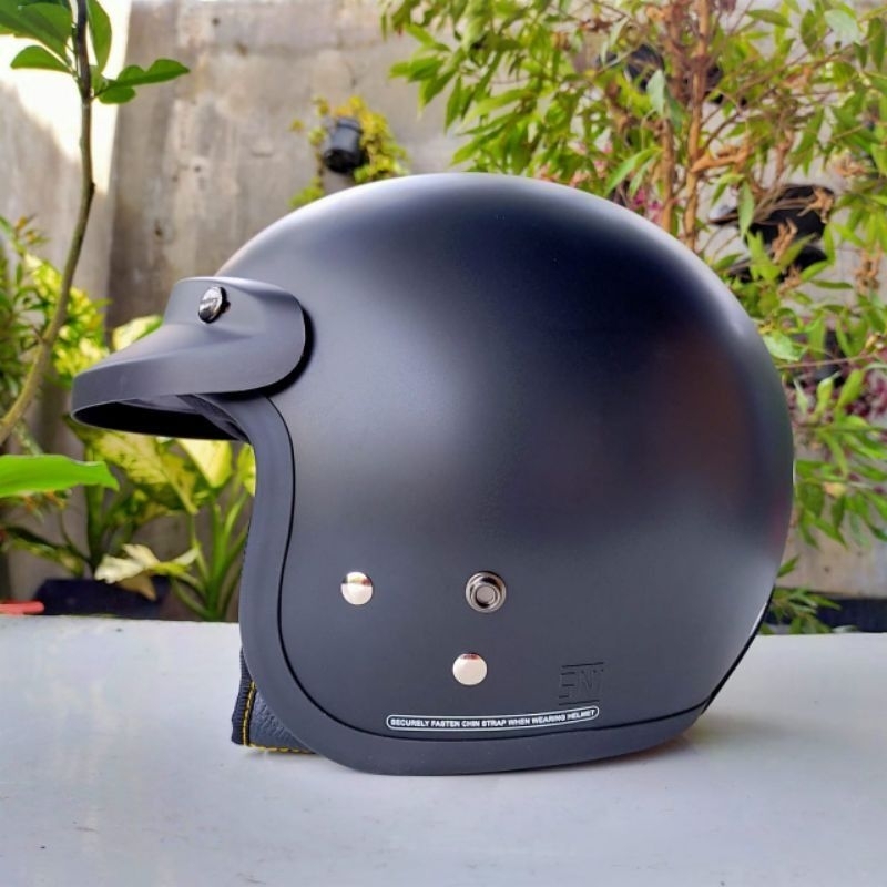 Jual HELM BOGO CARGLOS DEWASA RETRO PRIA WANITA FULL LEHER SNI HITAM ...