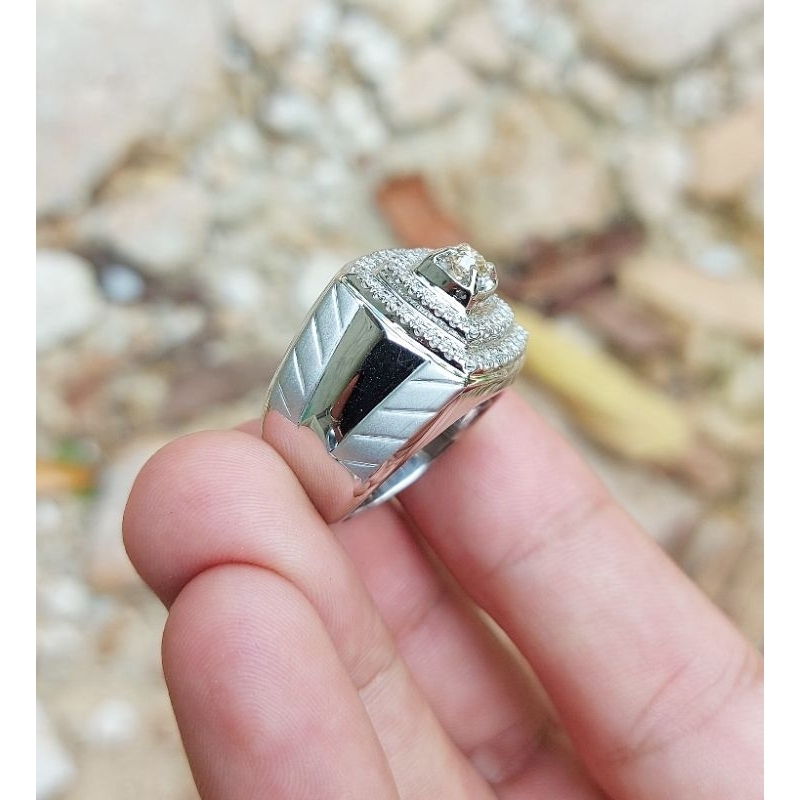 Jual Cincin pria full berlian / cincin laki Kren mapan berkelas gratis ...