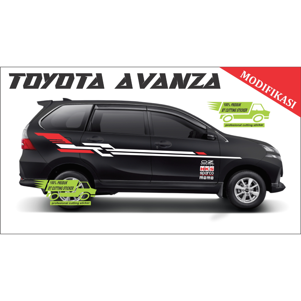Jual 2 pcs stiker avanza stiker variasi mobil toyota avanza | Shopee ...