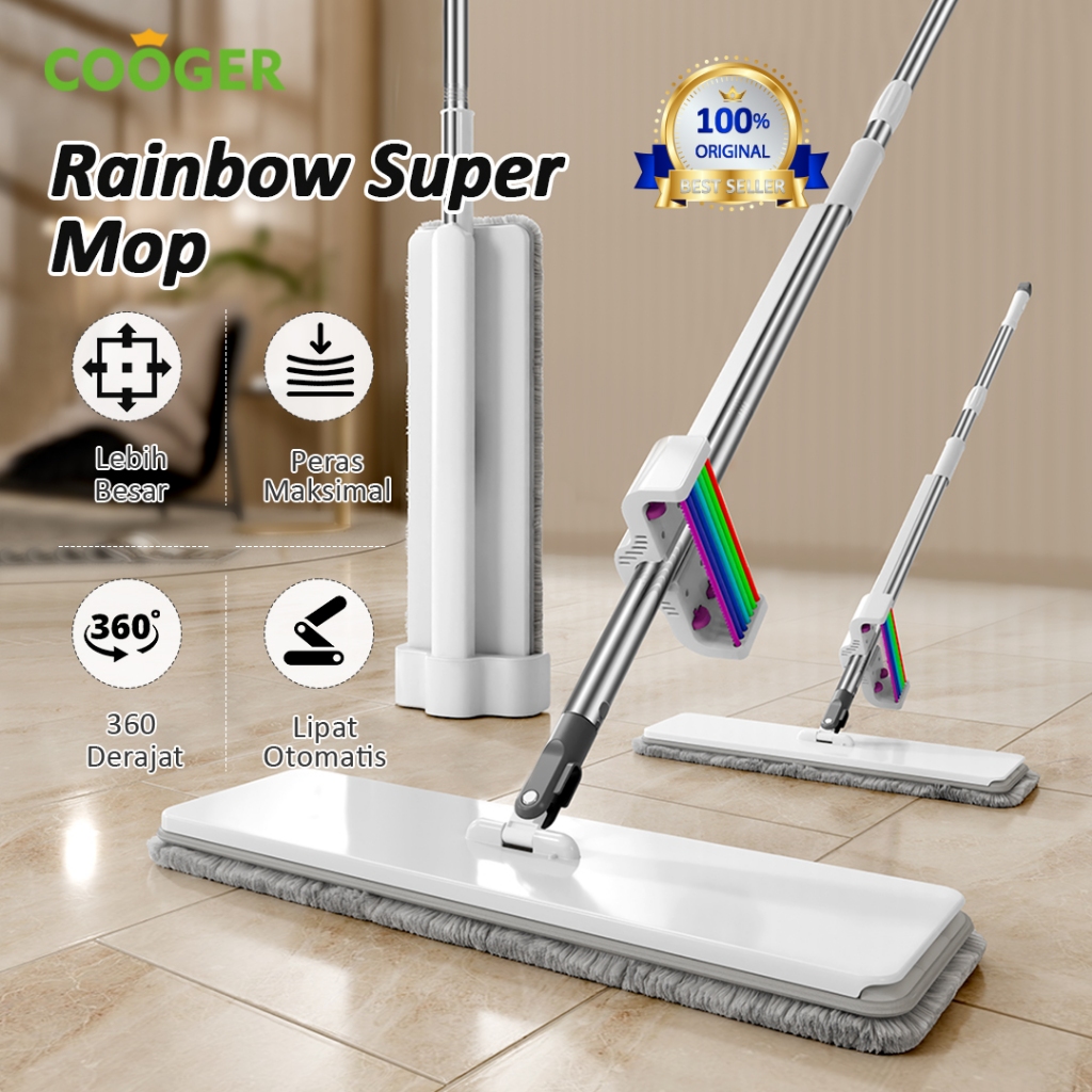 Jual COOGER Pel Lantai Super Rainbow Super Mop Flat Super Mop Alat Pel ...