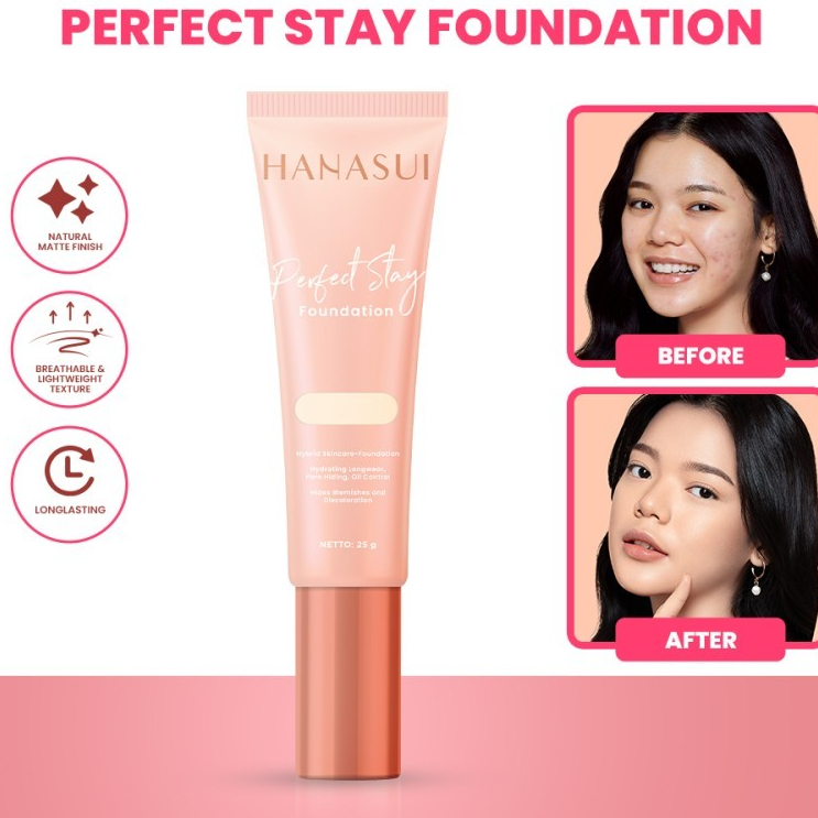 Jual Hanasui Perfect Stay Foundation | Shopee Indonesia