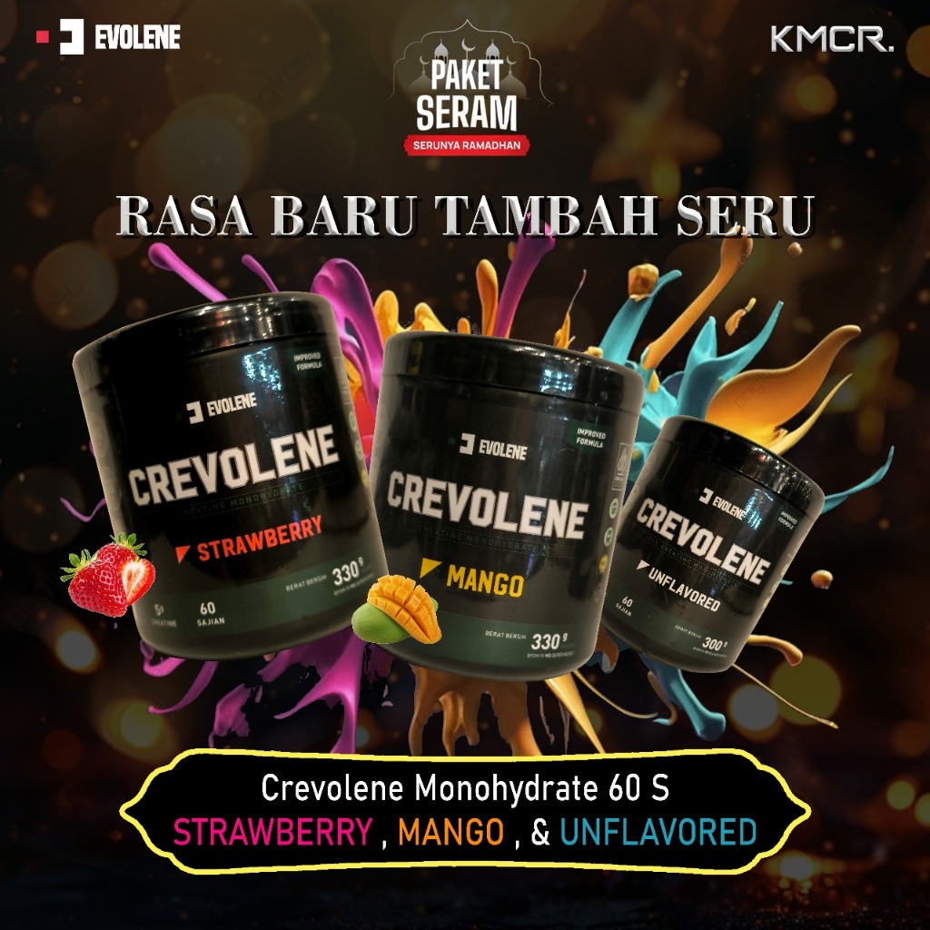 Jual EVOLENE CREVOLENE 60S MONOHYDRATE EVO CREATINE POWDER - KMCR ...