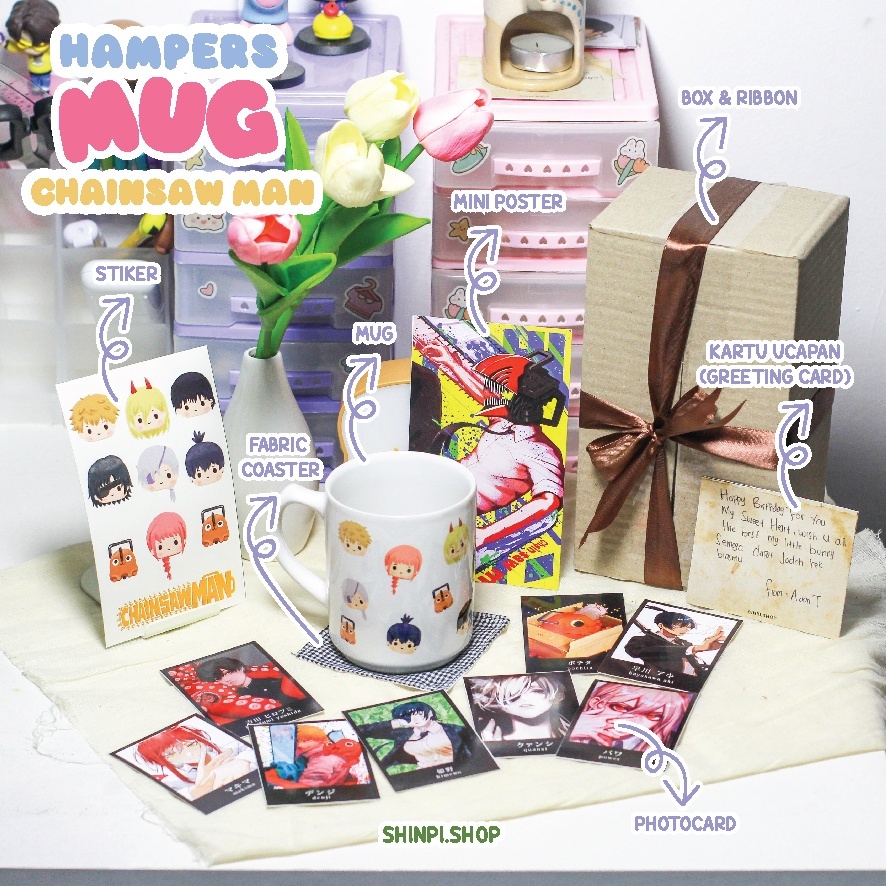 Jual HAMPERS MUG CHAINSAW MAN | KADO ULTAH WIBU WISUDA MAKIMA AKI ...