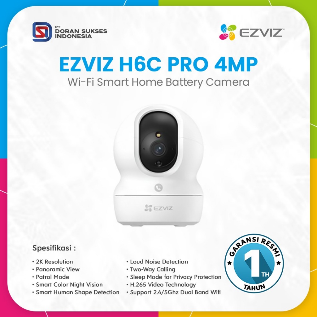 Jual Ezviz H6c Pro 4MP Smart Wifi Pan Tilt IP Camera CCTV Indoor 1080p ...