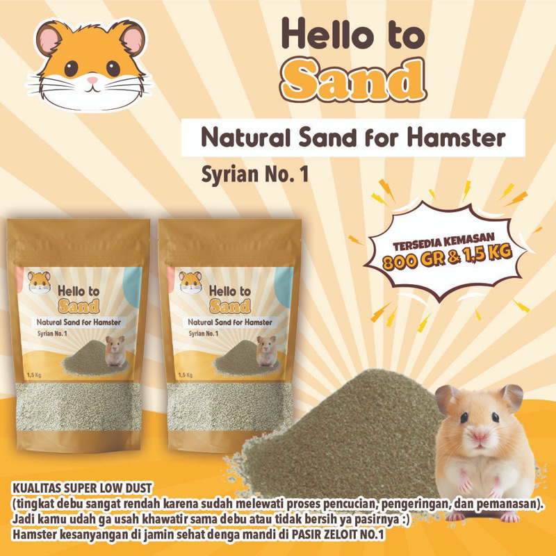 Jual PASIR HAMSTER JUMBO SUPER ZEOLIT TO SAND SYRIAN.NO.1( SUDAH DI ...