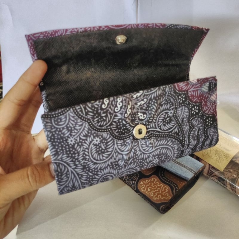 Jual Souvenir Dompet Batik Lipat 15cm Dompet Klip Kaku Tanpa Sekat ...