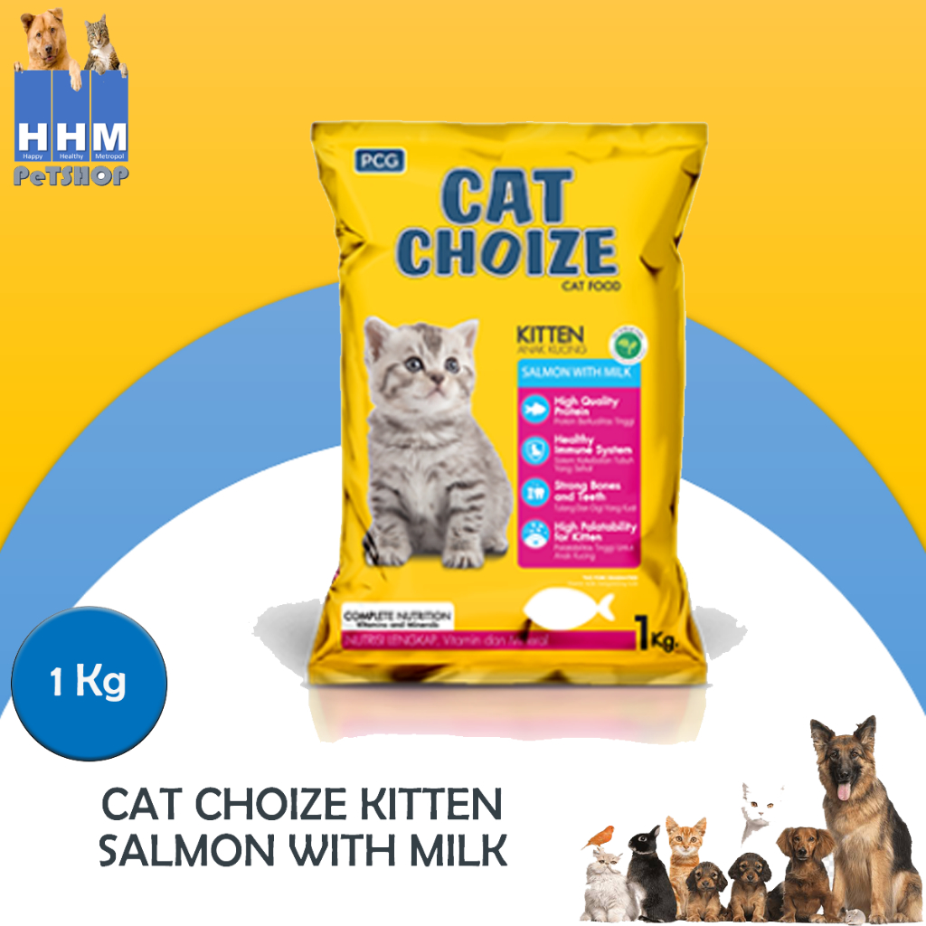 Jual CAT CHOIZE KITTEN SALMON WITH MILK 1KG MAKANAN ANAK KUCING CAT ...