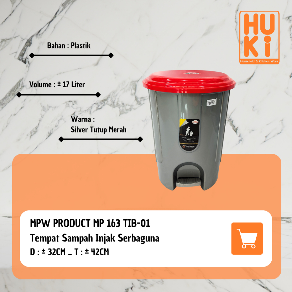 Jual Tempat Sampah Injak MPW Product MP 163 TIB-01 | Shopee Indonesia