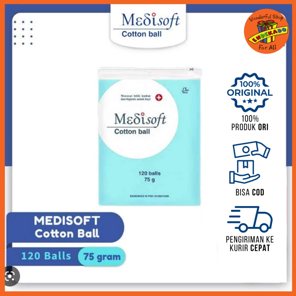 Jual Medisoft Cotton Ball 120 Kapas Bola Kapas Bulat Bayi | Shopee ...