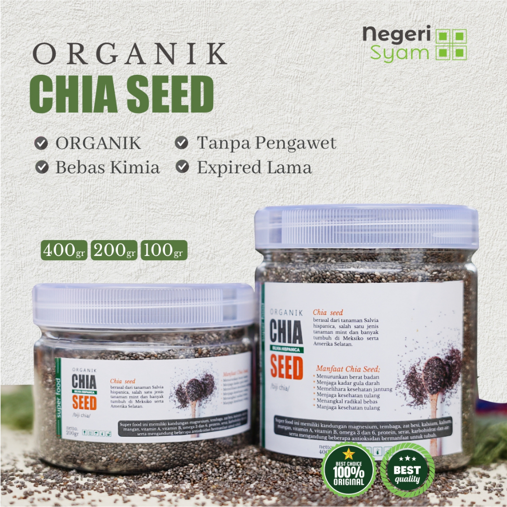 Jual Chia seed Organic Premium Mexico Grade A Best Quality Chiaseed ...