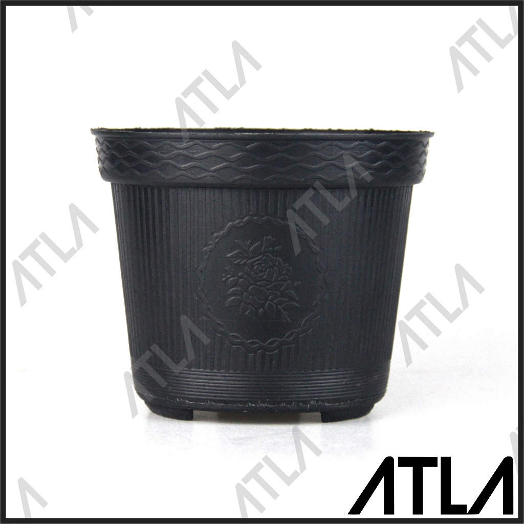 Jual Pot Plastik 12 cm Bulat Hitam Wadah Tanaman Bunga Tanaman Hias ...