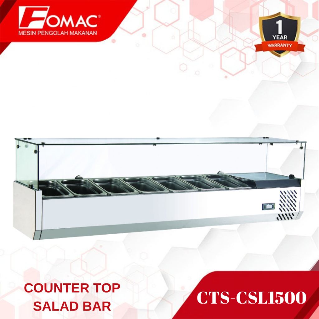 Jual FOMAC Showcase CTS-CSL1500 Mesin Counter Top Salad Bar | Shopee ...