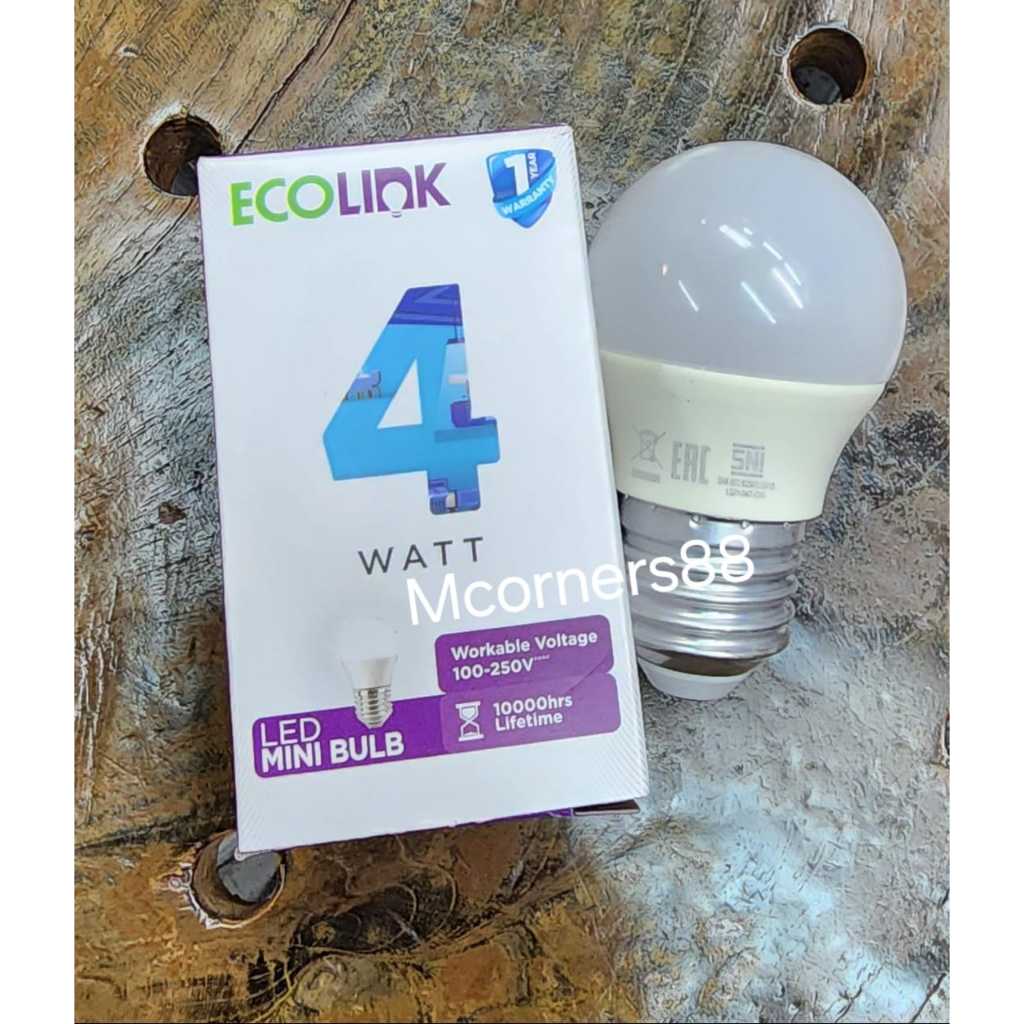 Jual Ecolink Lampu Bohlam LED Mini Bulb 4W ( Putih / Kuning ) | Shopee ...